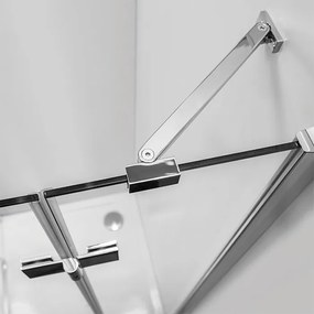 Besco Čtvrtkruhový sprchový kout VIVA HR 80x80 (90x90), výška 195 cm Rozměry (cm): 80x80, Barva profilů a typ výplně: profily: chrom, výplň: transparent