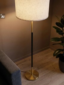 Sinsay - Stojací lampa s látkovým stínidlem - zlatá