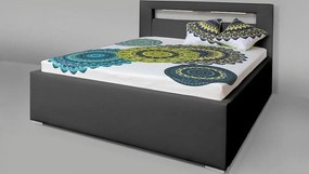 Dřevona - Elitte Čalouněná postel AVA LERYN 180x200, s úložným prostorem a LED osvětlením, MADRYT 9100