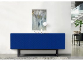 Modrá komoda Woodman Camden Herringbone, 175 x 75 cm