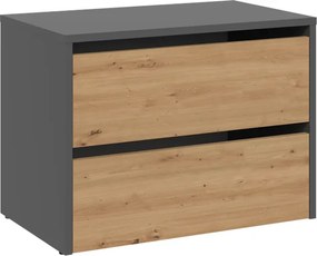 TPS Botník MODO 60 cm, Antracit/Dub Artisan