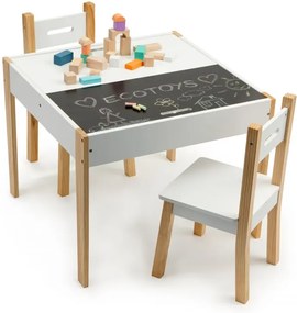 Bestent Dětský dřevěný stolek MULTI + 2 židle
