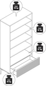 Tchibo - Regál »Reet« v lamelovém vzhledu - barva: hnědá