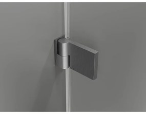 Mexen Lunar-B L sklápěcí sprchový kout levý 80 x 80 cm, čiré sklo, broušený grafit, 832L-080-080-66-00-L