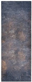 Kusový koberec do kuchyně KITCHEN 40090 Abstraktní protiskluzový modrý šedý hnědý Rozměr: 60x200 cm