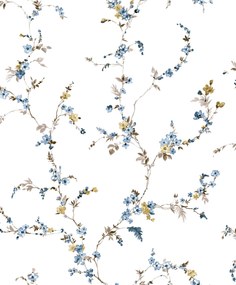 Bílá vliesová květinová tapeta na zeď, 84016, Blooming Garden, Cristiana Masi by Parato