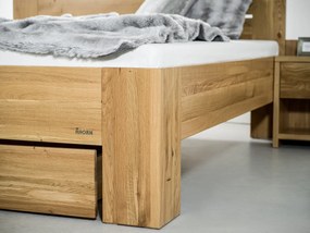 Ahorn Grado postel - dub divoký průběžný Moření: Transparentní lak, Rozměr: 180 x 200 cm