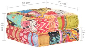 vidaXL Marketos Pouf 60 x 70 x 36 cm patchwork textil