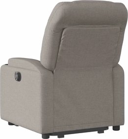 Elektrické zvedací polohovací křeslo taupe textil 3204628