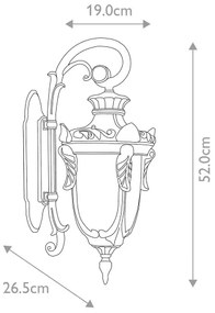 Elstead PH2-M-OB - Venkovní svítidlo PHILADELPHIA 1xE27/100W/230V IP44 černá
