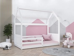 Dětská domečková postel Miki - bílá