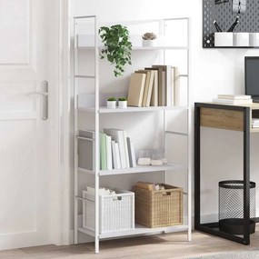 Knihovna se 4 policemi bílá 60x27,6x124,5 cm kompozitní dřevo 288224
