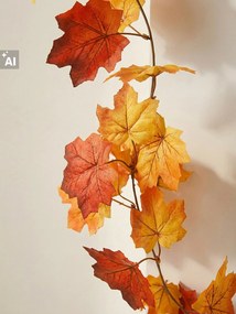 Sinsay - Podzimní dekorativní girlanda s listy javoru - oranžová