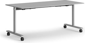 Mobilní stůl MATCH, 180x80 cm, šedá podnož, šedá