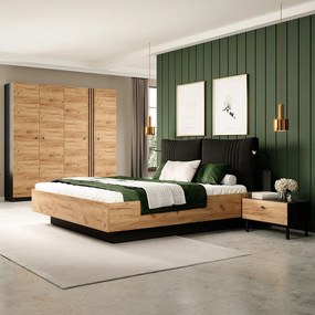 DECO | komoda D4S | 138 cm | kraft zlatý/antracit | VÝPRODEJ Z PRODEJNY