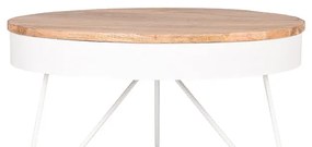 LABEL51 konferenční stolek SARAN světlý (bílá) ø80 cm Color: White YS-22.079