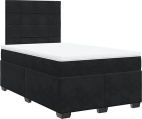 Box spring postel s matrací černá 120 x 200 cm samet 3290884