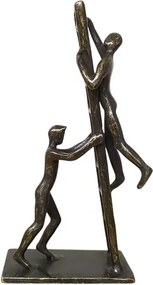 Soška Společně k vrcholu – bronzová figurka symbol spolupráce a úspěchu | Elegantní dekorace