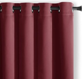 Závěs AmeliaHome Blackout s průchodkami 140x270 cm vínový