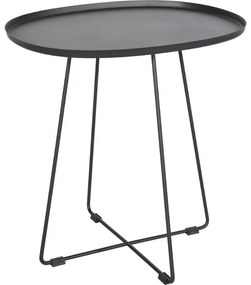 OnaDnes -20% Hoorns Černý kovový odkládací stolek Arborio 51x43 cm
