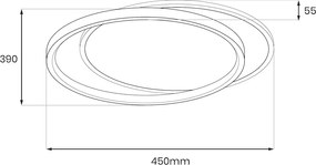 Stropní LED svítidlo Cordoba, 2x LED 30w, 4000k, w
