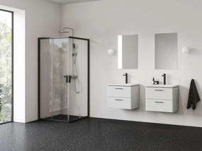 Ravak Blix II - Sprchový kout NBLRV2, 80x80 cm, černá/čiré sklo 1LM40300Z1