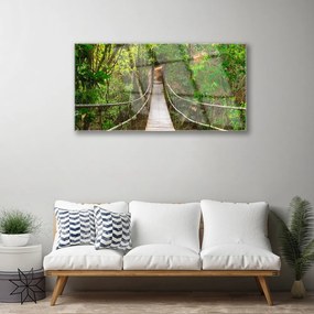 Obraz na skle Most Džungle Tropický Les 125x50 cm