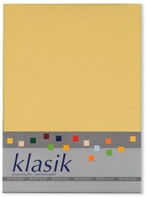 SCANquilt bavlněné prostěradlo KLASIK banánová 240 x 260 - 285 cm