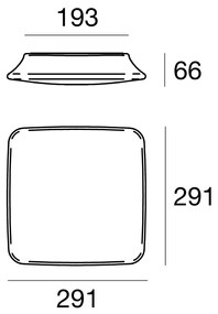 Linea Light 7807N MyWhite_Q, čtvercové venkovní svítidlo z bílého polyethylenu, 10W LED 4000K, 29x29cm, IP65
