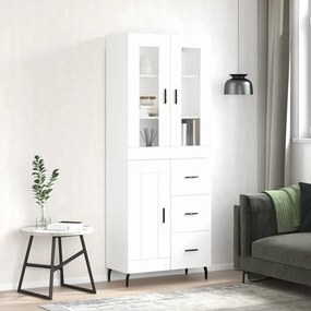 Skříň highboard bílá 69,5 x 34 x 180 cm kompozitní dřevo