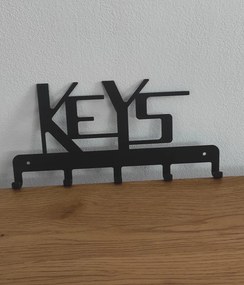 Nerezový věšák na klíče Keys antracit - doprodej