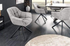 Designová otočná židle Vallerina šedá