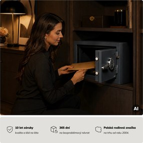 Trezor S2 bezpečnostní, ohnivzdorný, elektronický na kód, na dokumenty, 400x280x340 mm: EDGAR