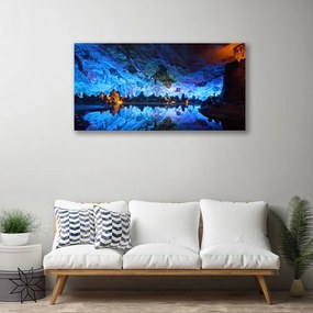 Obraz na plátně Jeskyně Světlo Ledovec 125x50 cm