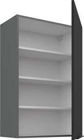 ARIA ab | horní skříňka 60 G-90 1F policová | 60 cm | VYSOKÁ | ANTI FINGERPRINT povrch | antracit/černá