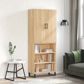 vidaXL Skříň highboard 69,5 x 34 x 180 cm kompozitní dřevo [3196091] Barva: šedá sonoma