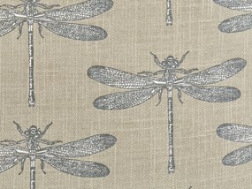 Sada 2 bavlněných polštářů se vzorem vážky 45 x 45 cm béžové CORNALES Beliani