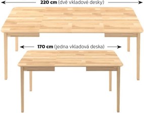 Stima Rozkládací jídelní stůl ST57 Rozměr stolu: 120 x 80 cm (+50 cm), Odstín: Buk