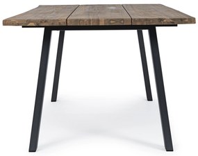 BIZZOTTO Zahradní jídelní stůl OSLO 100x200 cm s černými nohami 0806910