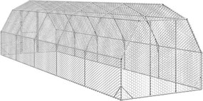 Výběh pro slepice 2,5x10x2,25 m pozinkovaná ocel 3328519
