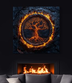 Obraz na plátně - Strom života Gran Fuego FeelHappy.cz Velikost obrazu: 120 x 120 cm