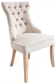 Zámecká židle béžová pohodlná rukojeť / 40467
