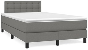 Box spring postel s matrací tmavě šedá 120x190 cm textil 3269752
