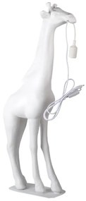 Bílá stojací lampa žirafa – 48x18x99 cm