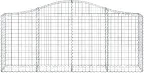 Klenuté gabionové koše 9 ks 200x30x80/100 cm pozinkované železo 3145416