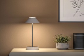 Paulmann 71174 Pellini, béžová stolní lampička na baterii, 2W LED 3000-6500K, výška 33cm