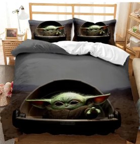 3-dílné ložní povlečení Star Wars Yoda 3D Varianta: YODA 5, Velikost: EU King (240cmx220cm)