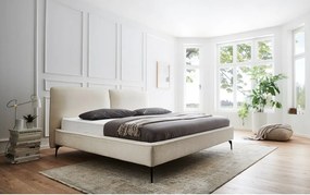 Slonovinová čalouněná dvoulůžková postel bez roštu 180x200 cm Infinity – Meise Möbel