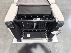 HOMCOM elektrické relaxační křeslo s pamětí, krémové