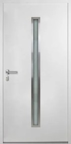 Vedlejší vchodové dveře s ocelovým opláštěním FM Turen model NBT01 Orientace dveří: Levé, otevírání ven, Dekor: Bílá, Standardní rozměr dveří včetně rámu: 90 cm x 190 cm - vnější rozměr rámu